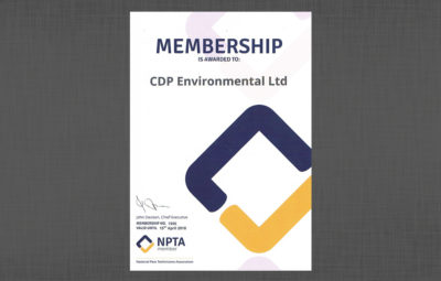 Certificate – CDP Environmental